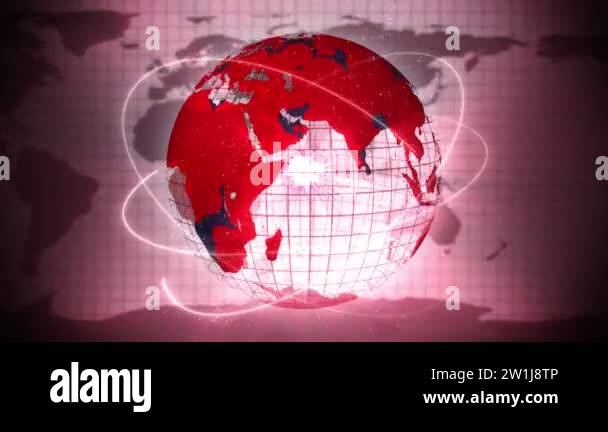 Pandemic of infection. Global earth with red dots of infection. Medical ...