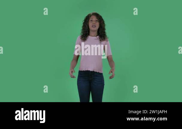 Portrait of beautiful african american young sick woman is looking at ...