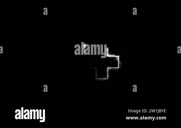 hash symbol white trail reveal, 4K 60 fps animation on black background ...