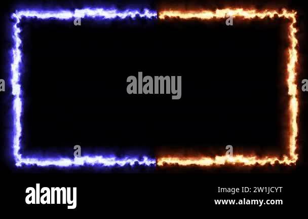 Versus screen. Blinking futuristic fire VS frames light on black ...