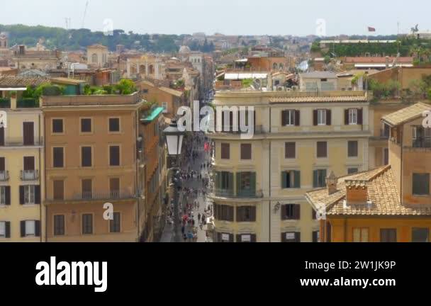 Beautiful Rome skyline at the city center with panoramic view of famous ...