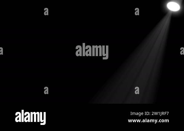 Ray of lights on black screen background animation. Beams light on ...