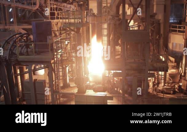 Metallurgist Job Worker In A Steel Plant Hot Molten Metal Pouring ...