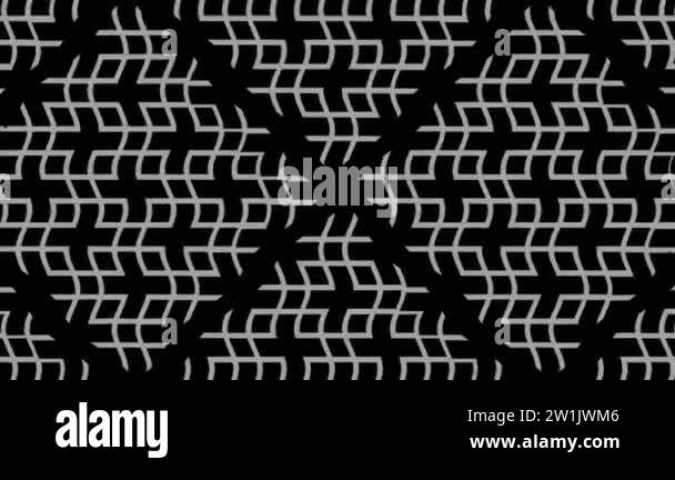 Abstract black and white animation on minimal background with wave ...