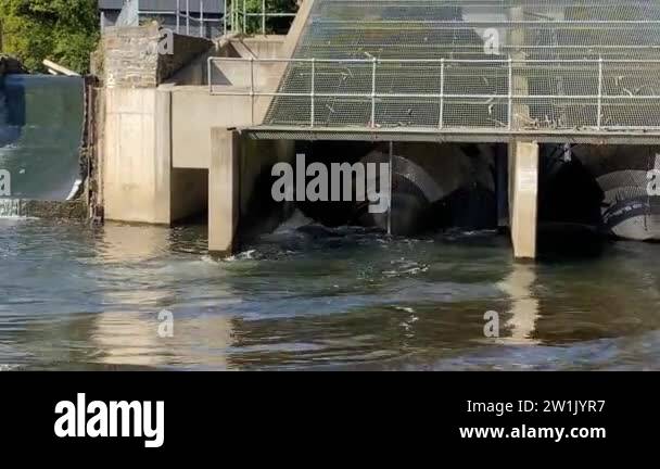 Radyr, near Cardiff, Wales September 2020: Hydroelectric power plant on ...