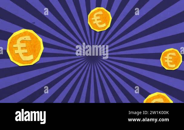 Money Savings Concept. Euro Coins Falling Seamlessly. High Quality Stop ...