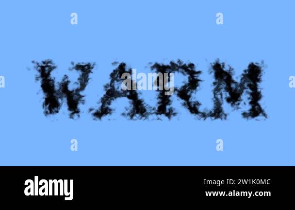 Warm smoke text effect sky isolated background. animated text effect ...