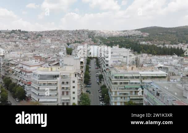 Thessaloniki, Greece aerial drone view of Rotunda Paleochristian ...