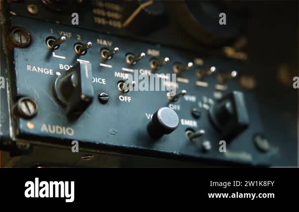 Control Of Radio Frequencies In A Combat Aircraft Stock Video Footage ...