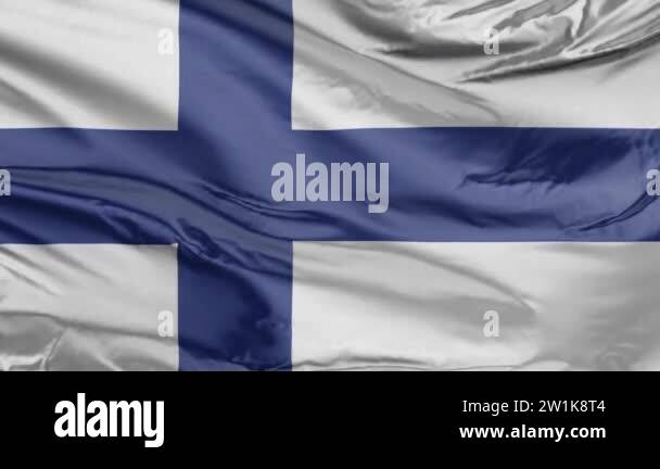 Flag of Finland Realistic 3D Stock Video Footage - Alamy