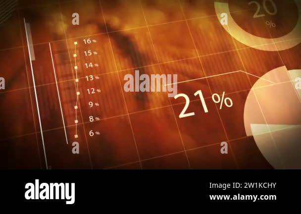 Animated Chart For Wheat Yield in Agricultural cultivated field Stock ...