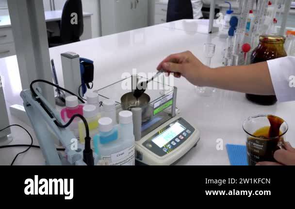 Laboratory measurements close up, Modern medical equipment makes the ...