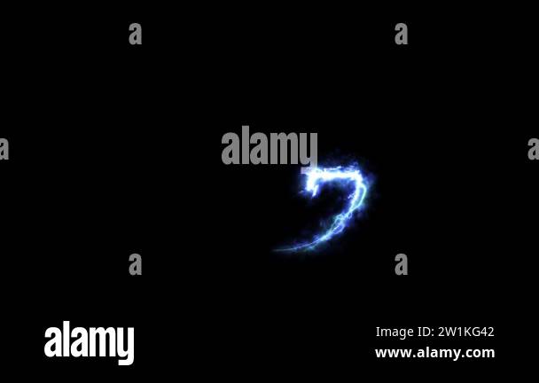 Electric blue letter C reveal on black background. 4K animation Stock ...