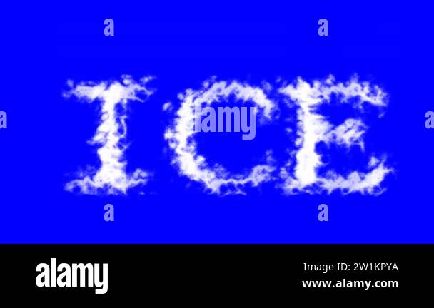 Ice cloud text effect blue isolated background. animated text effect ...