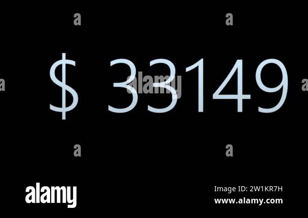 Colorful Animation of Dollars Counter. Currency Counter Isolated on ...