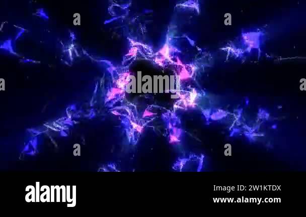 Triangle chain digital visual animation. Looped seamless abstract ...