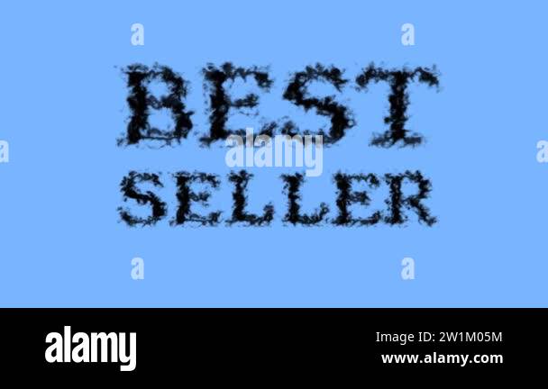 Best Seller smoke text effect sky isolated background. animated text ...