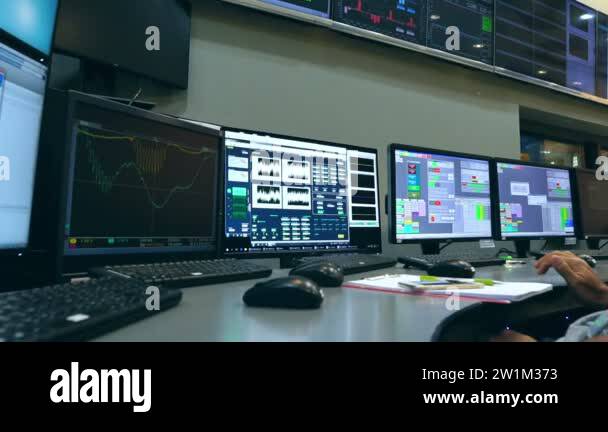 Male Asian engineers are operating in a system of radiation control ...