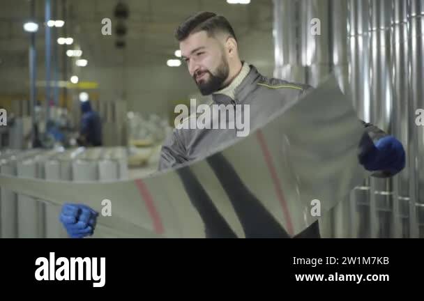 Worker holding metal sheet Stock Videos & Footage - HD and 4K Video ...