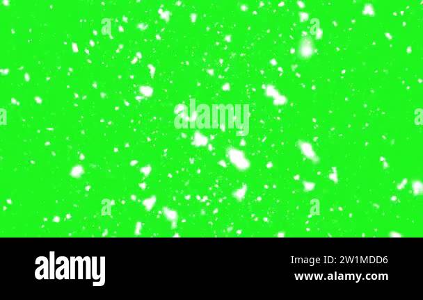 Heavy snowfall with chroma key green screen background. Blizzard snow ...