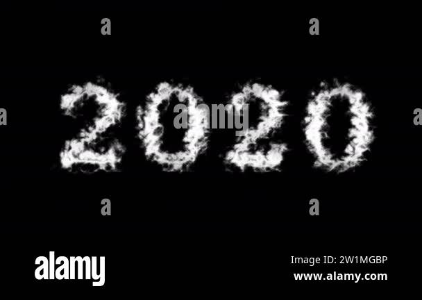 2020 cloud text effect black isolated background. animated text effect ...