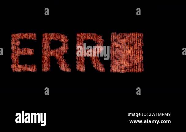 word error consisting of thousands number sequences with overplayed ...