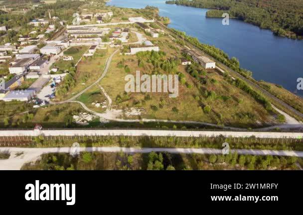 Sand Hills of Quarry With a Pond and Abandoned Prison in Rummu Estonia ...