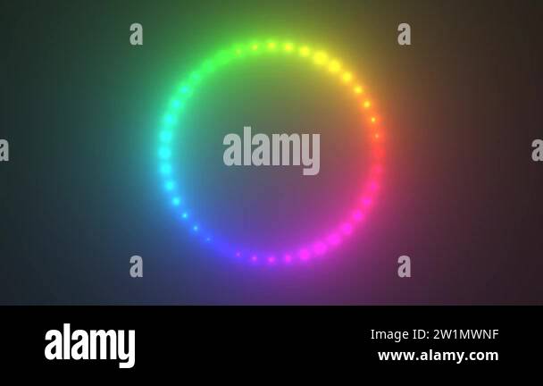 Large Spectrum of Colors in a Rotating Loading Spinner of Lights Stock ...