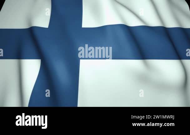 Waving realistic Finland flag, 4k background, loop animation Stock ...