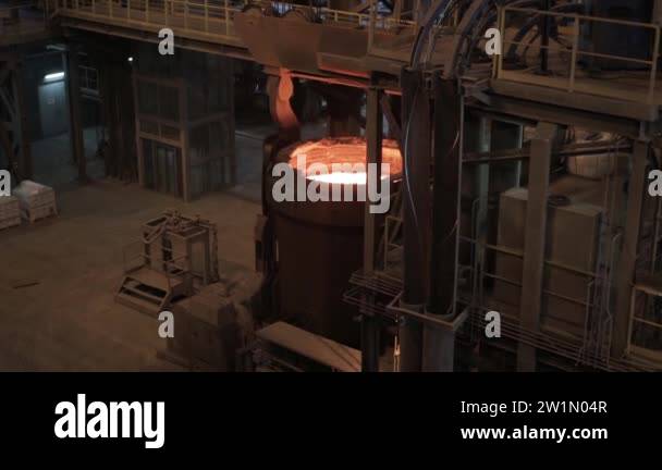 Metallurgist Job Worker In A Steel Plant Hot Molten Metal Pouring ...