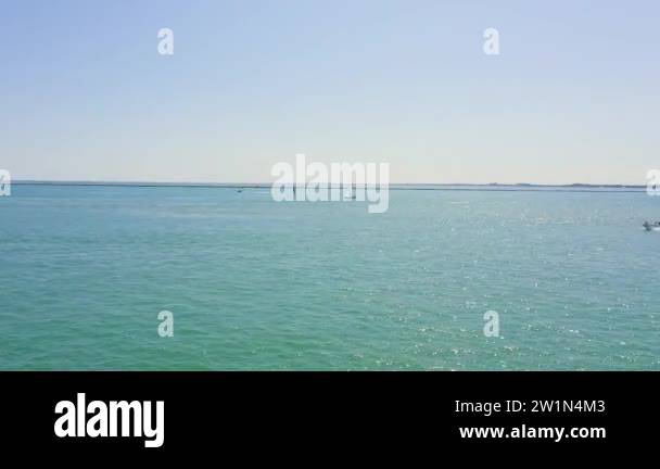 Venice, Italy. Venetian lagoon. Clear sunny weather. Island view. 4K ...