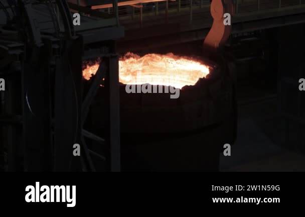 Metallurgist Job Worker In A Steel Plant Hot Molten Metal Pouring ...