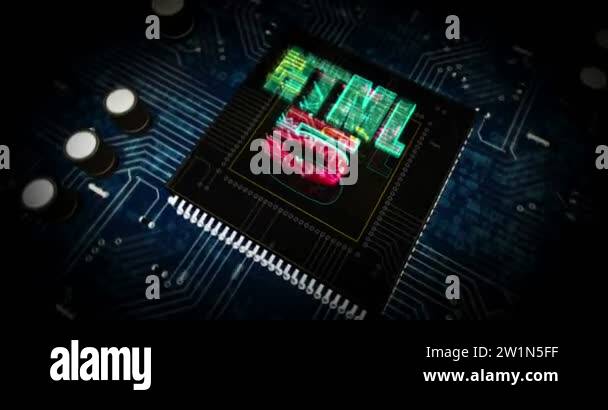 HTML5 symbol futuristic hologram 3D rendering animation. Abstract ... HTML5 symbol futuristic hologram 3D rendering animation. Abstract ...