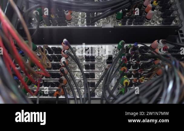 Telecommunication Digital, connection. Data center. Modern network ...