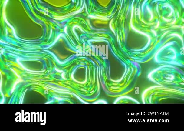 Abstract glowing 3d render holographic oil surface background, foil ...