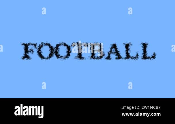 Football smoke text effect sky isolated background. animated text ...