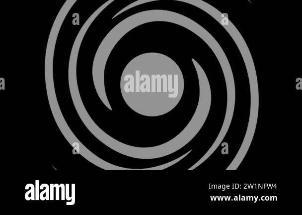 Graphic object in the shape of a spiral, in black and white with ...