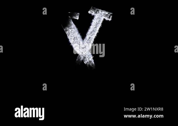 Animated frost ice winter typeface with separate alpha channel, the ...