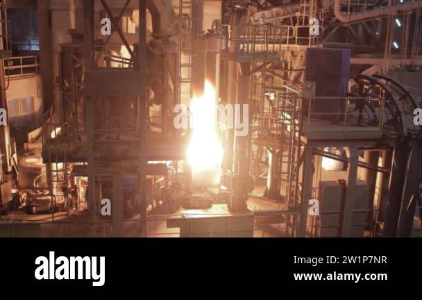 Metallurgist Job Worker In A Steel Plant Hot Molten Metal Pouring ...