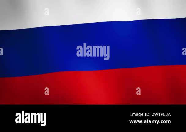 Russia, officially the Russian Federation, flag waving, A flag ...