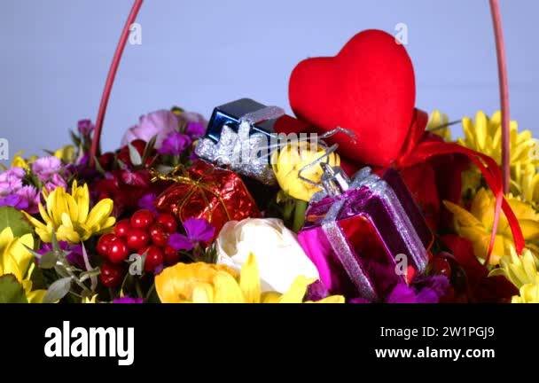 Flowers composition gift boxes Stock Videos & Footage - HD and 4K Video ...