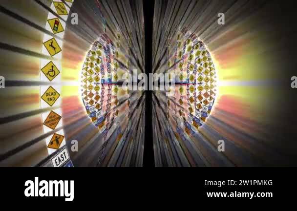 Traffic Signs animation, shine, black Stock Video Footage - Alamy