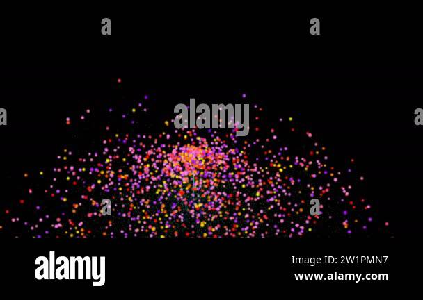 Animation of creative abstract particles space. Lines background, VJ ...