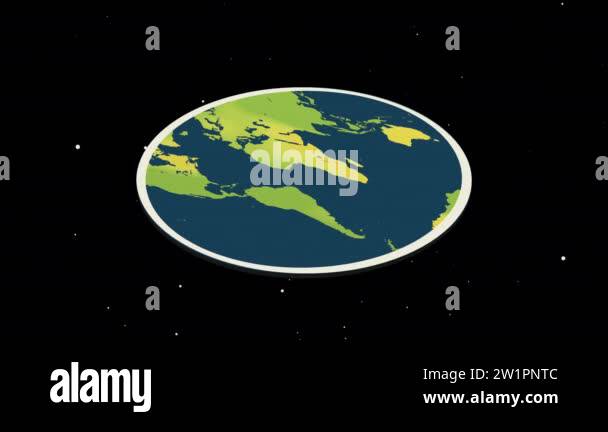Flat Earth 3D Model. Animation of cosmographic mythology of the ...