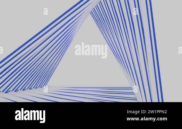 David star composed of rotating triangles. Blue star on white ...