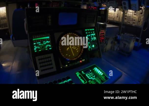 Midway Battleship command center Stock Video Footage - Alamy