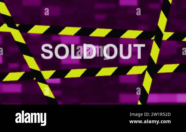 Sold out pixel computer screen animation Stock Video Footage - Alamy
