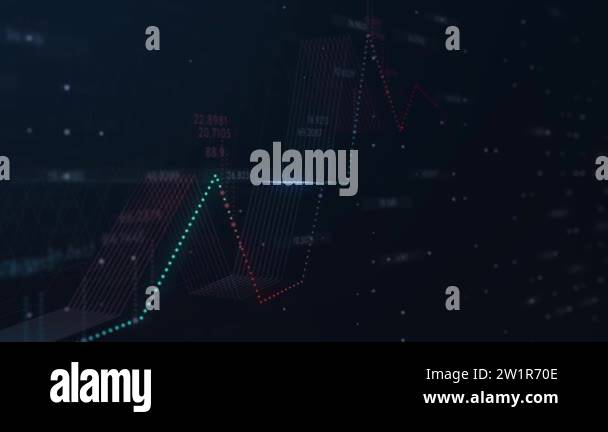 Trader analysis on information paper chart. Business diagram animation ...