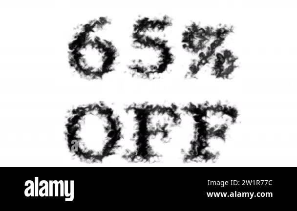65% Off smoke text effect white isolated background. animated text ...