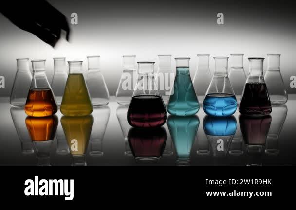 Erlenmeyer flask filled liquid Stock Videos & Footage - HD and 4K Video ...